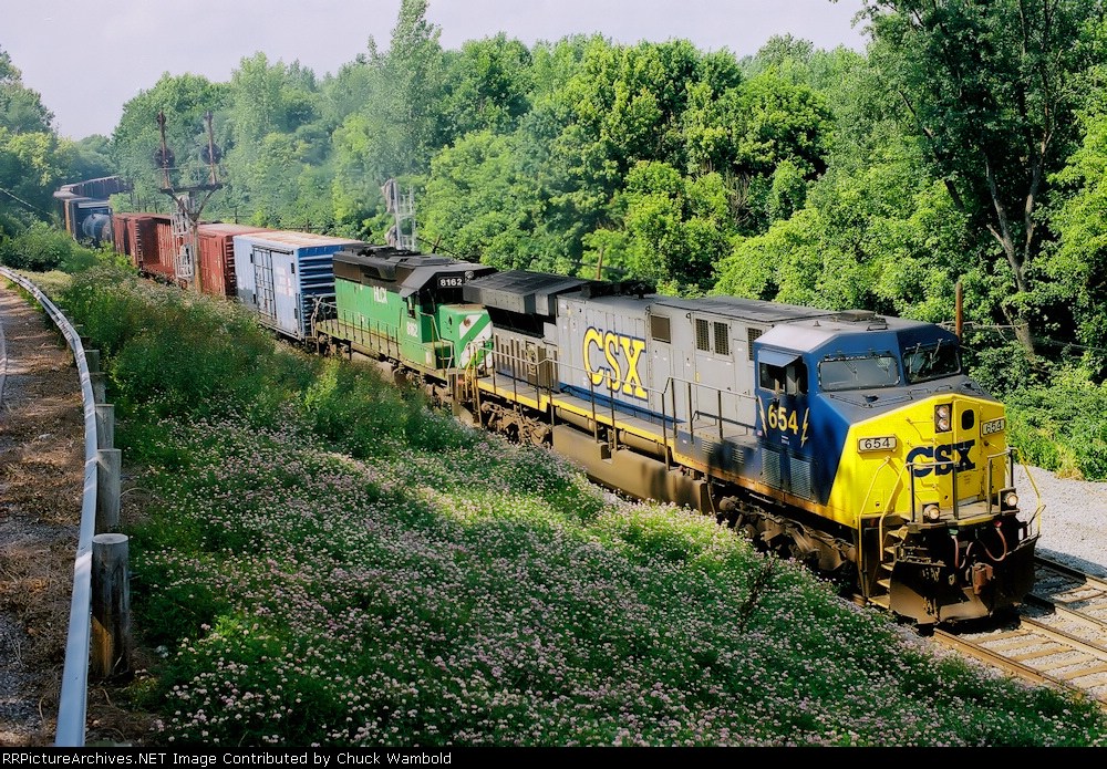 CSX 654 Southbound at SD Cabin